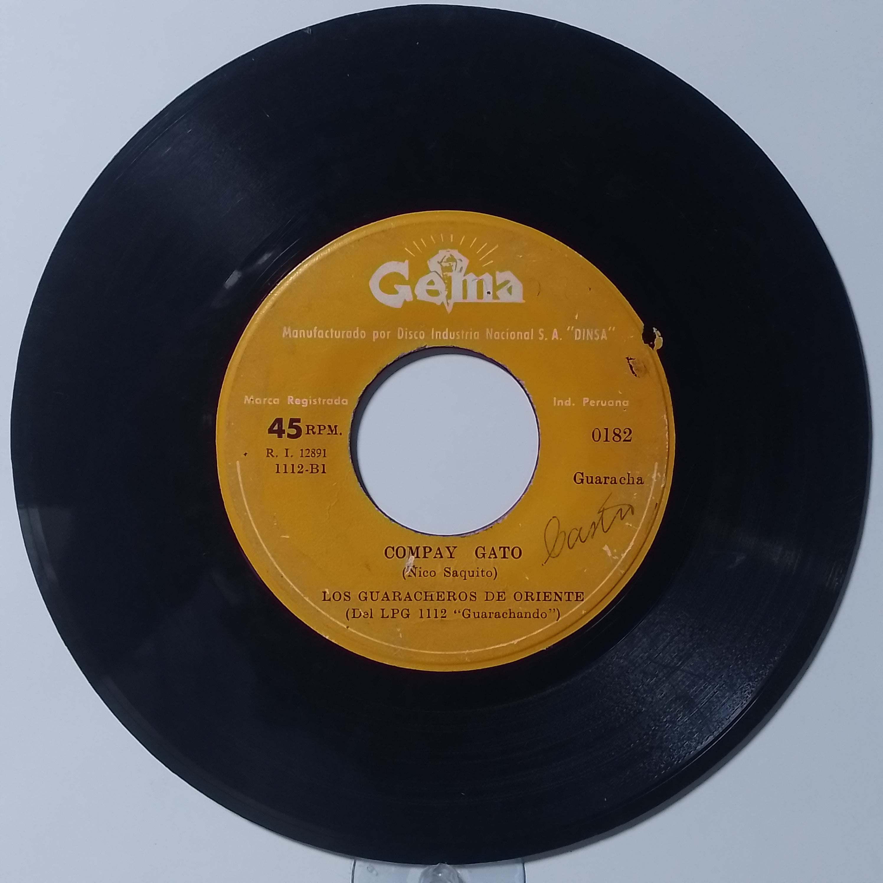 single 7" Los Guaracheros de Oriente Compay Gato / Pregon de los Chich – games records