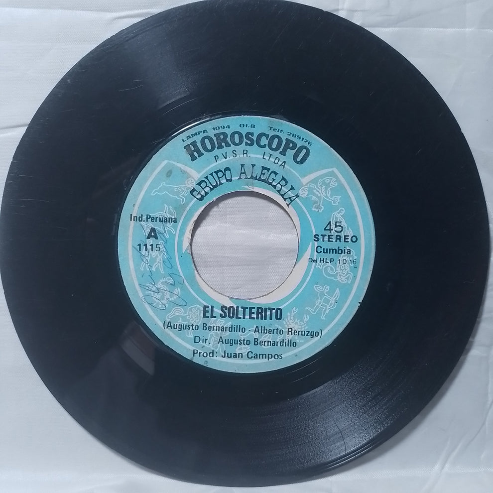 single 7" Grupo Alegria El Solterito / Conmuevete made peru 1983 latin ...
