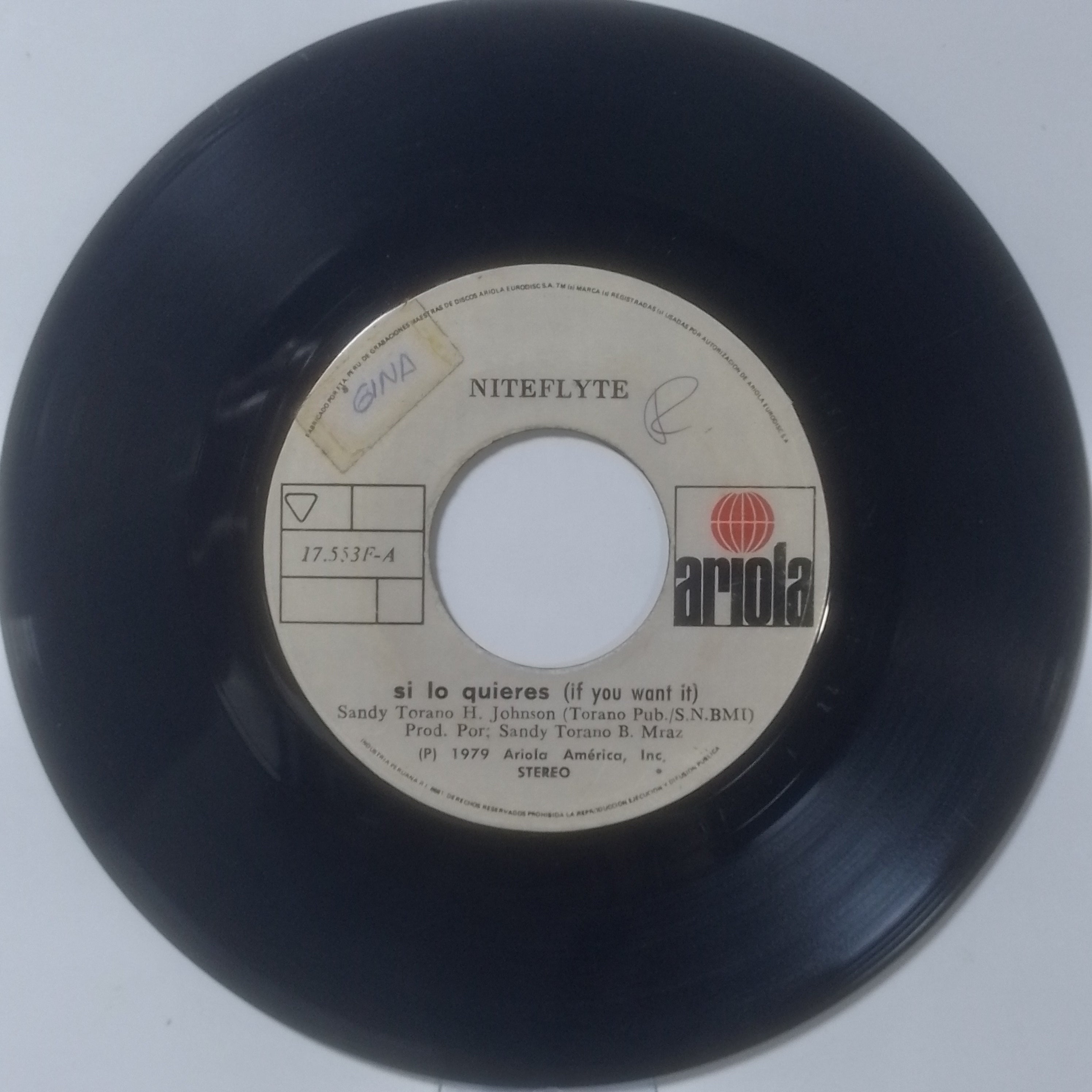 single 7" Niteflyte If You Want It / All About Love made Peru 1979 dis ...