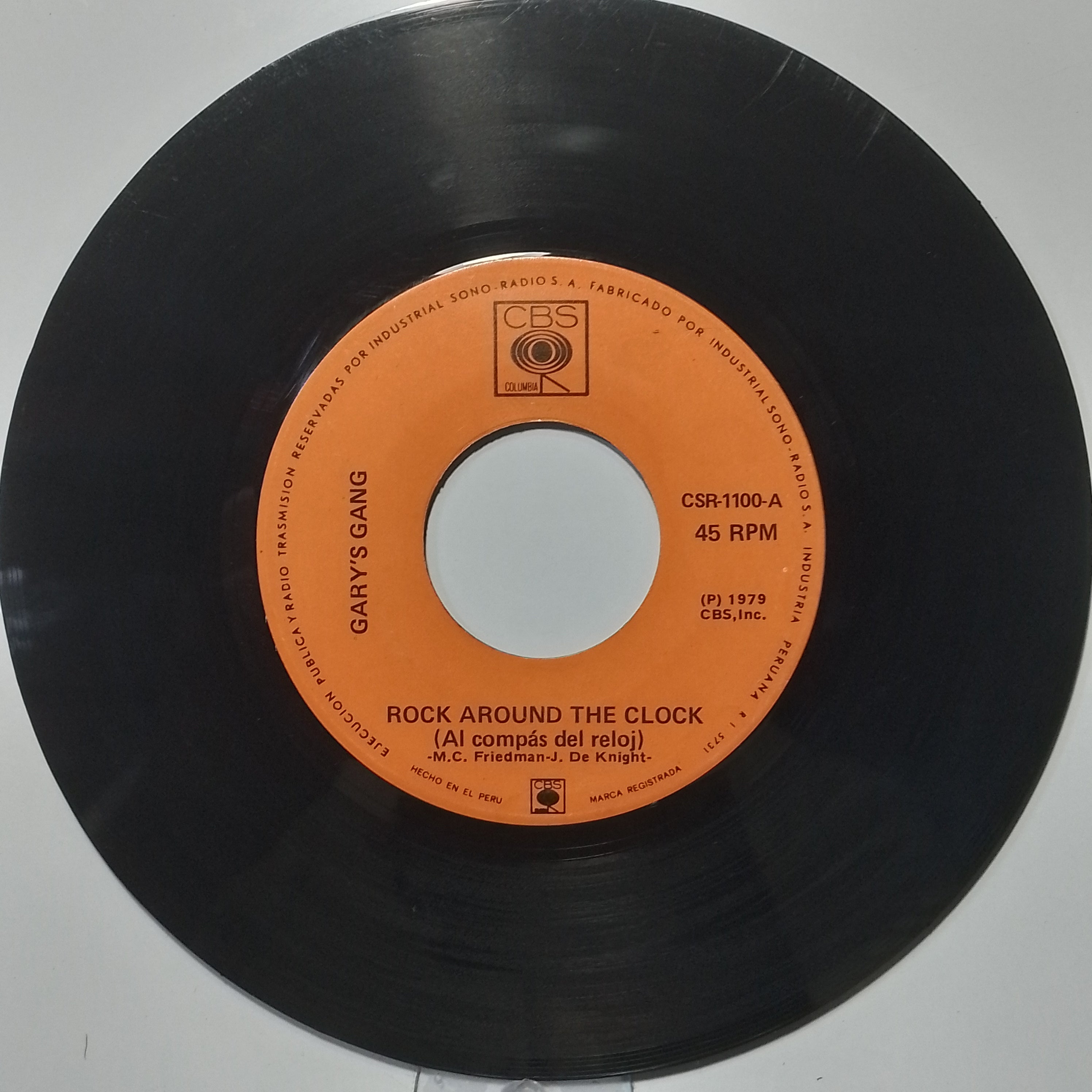 single 7" Garys Gang Rock Around The Clock / Midnight fever made peru ...