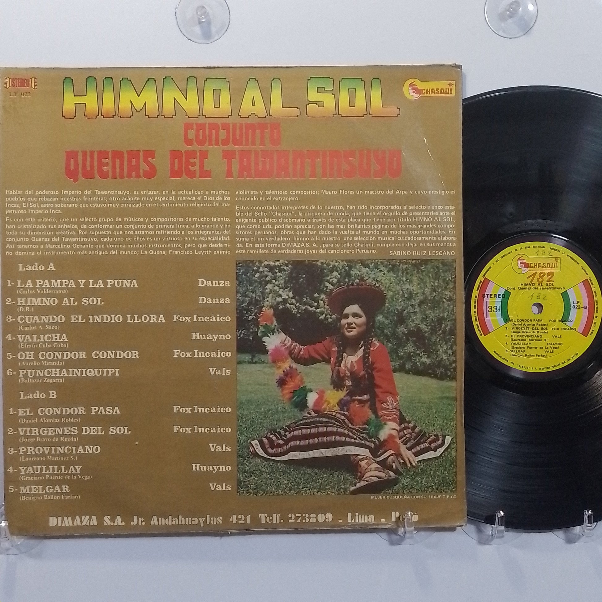 lp conjunto quenas del tahuantinsuyo himno al sol made peru 1980 huayn ...